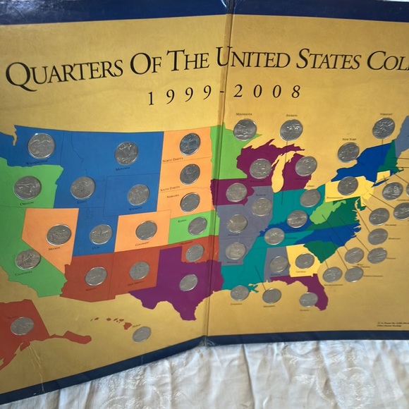 USA | Other | 5 Us First State Quarters Collectors Map Complete ...